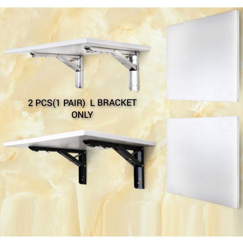 Foldable Wall Shelf Bracket 2 pcs/Braket L Lipat 2 pcs | Shopee Malaysia