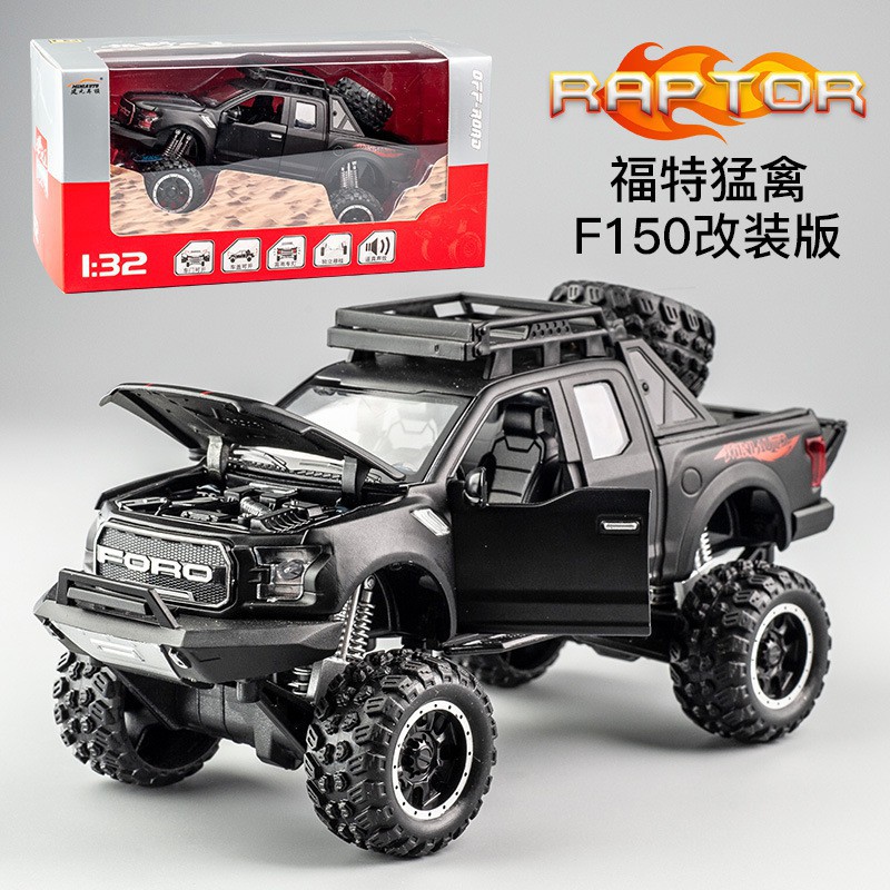Mini auto Ford Raptor Bigfoot F150 1:32 Die Cast Model Light Sound ...