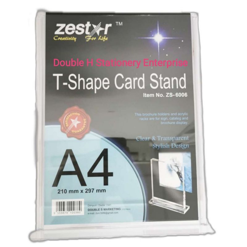 ZESTAR Y-Shape Card Stand A4 / T-Shape Card Stand A4 (210mm x 297mm ...