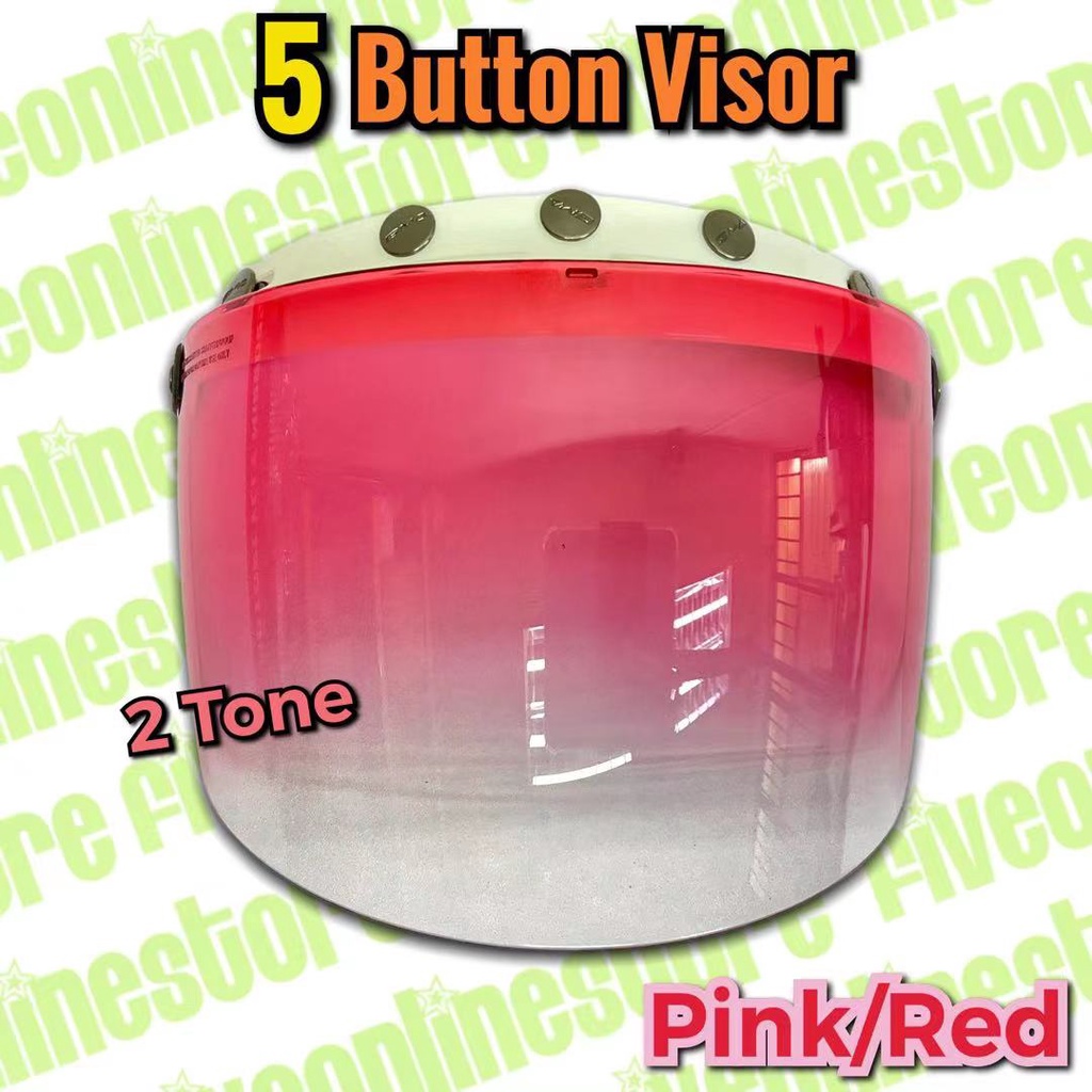 GMA Clean Original Siang Malam 3 Button Visor 2 Tone Pink / Tinted ...