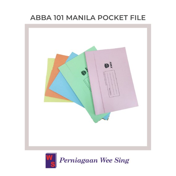 [WEE SING] ABBA 101 MANILA POCKET FILE | Shopee Malaysia