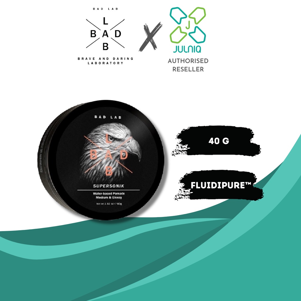 BAD LAB [SUPERSONIK] Water-based Pomade Medium & Glossy With Fluidipure ...
