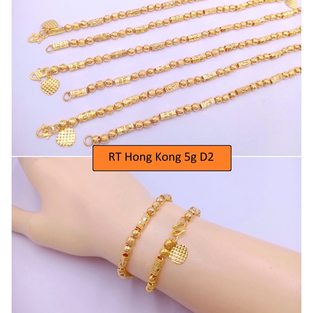 RANTAI TANGAN HONG KONG 5G DESIGN 2 EMAS 916 ORIGINAL EMAS 916 MURAH ...
