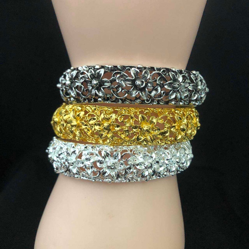 Beautiful patterned bangle bracelets Thai antique jewelry Merdeka tali ...