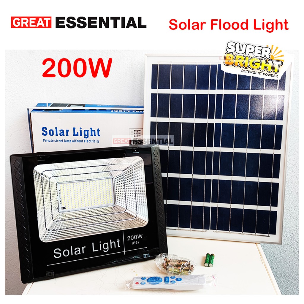 Real Power LED SOLAR LIGHT Spotlight Flood Light Automatic Cool White ...