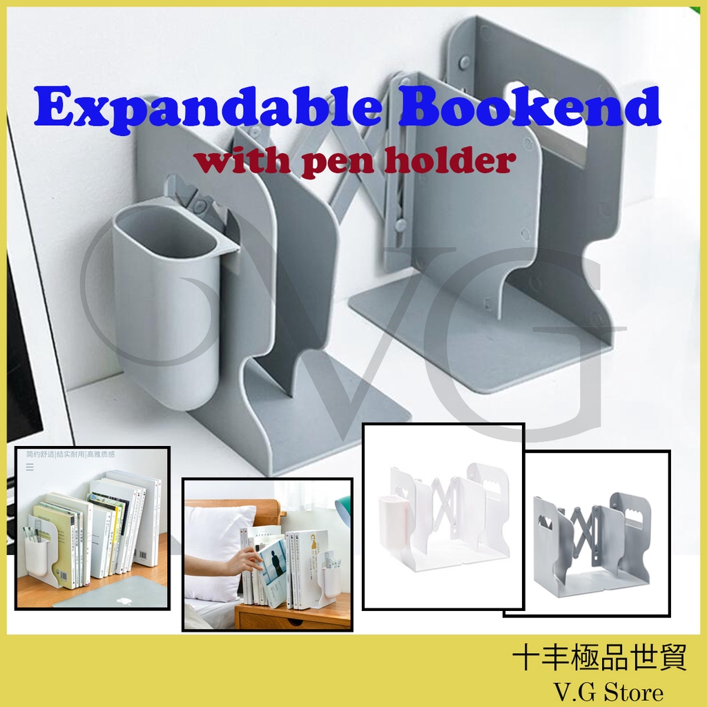 Extendable Telescopic bookshelf Nordic style Book files study desk ...