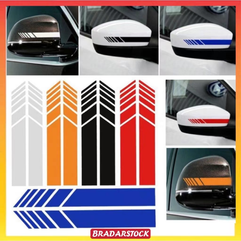 1Pair Side Mirror Arrow Sticker Car Body Sticker Stripe Lining Strip ...