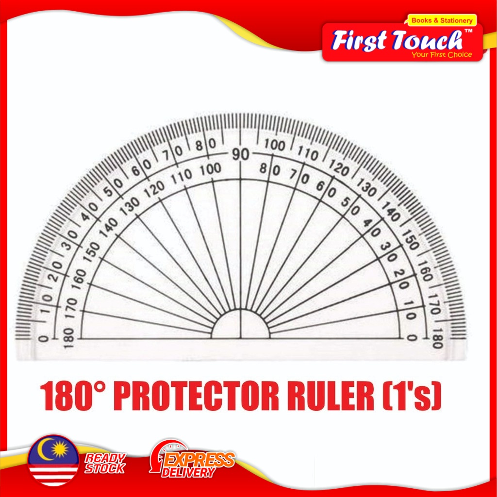180° Protector Ruler (1's) (AG2011) | Shopee Malaysia