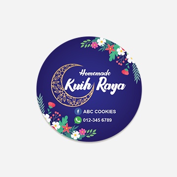 STICKER KUIH RAYA, STICKER GIFT RAYA, STICKER DOORGIFT RAYA, SELAMAT ...