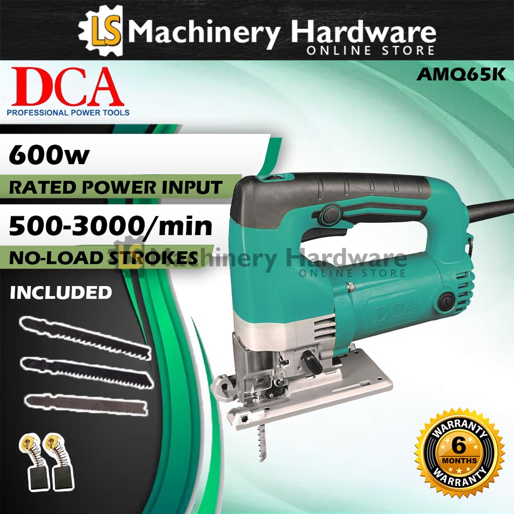 DCA 65mm 600W Electric Jig Saw 600W 3000spm AMQ65K - Variable Speed - 6 ...