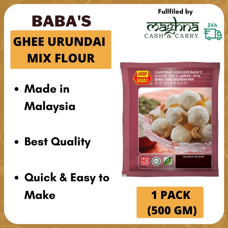 Baba's Ghee Urundai Mix Flour (Tepung Nei Urundai) - 1 Pack (500 gm ...