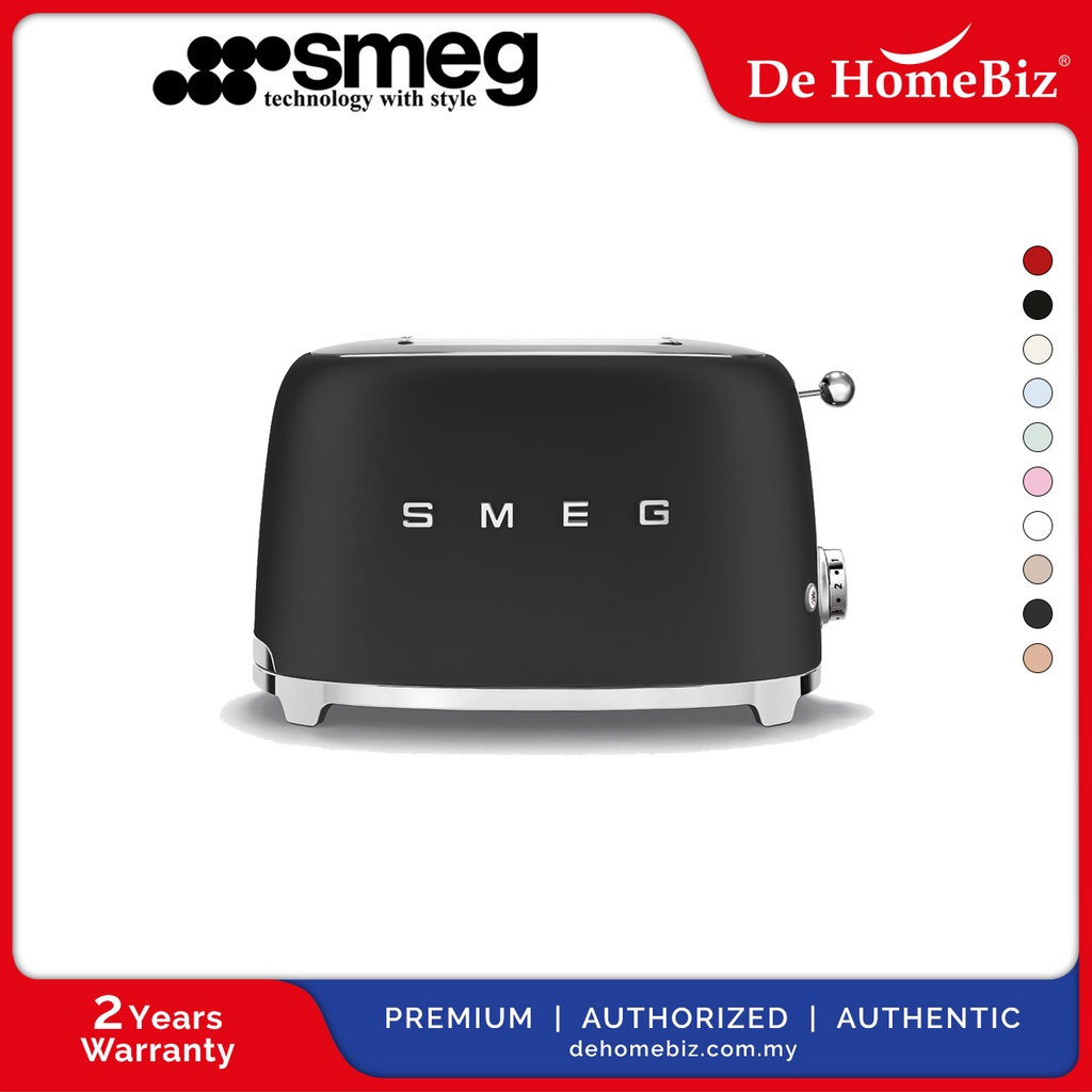 Smeg 50’s Retro Style TSF01 Matte Finish 2 Slice Toaster ( Matte Gold ...