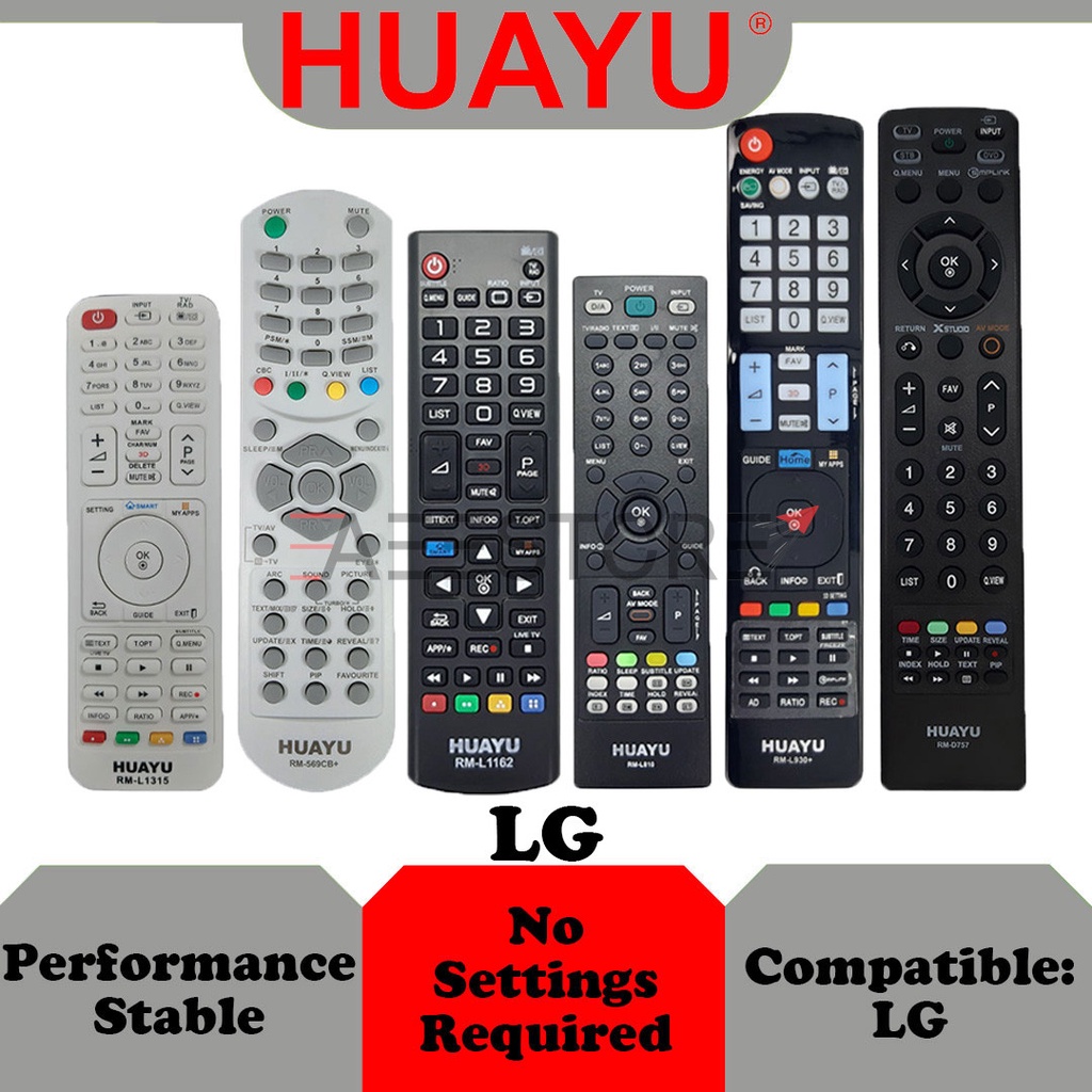 (Compatible: LG ) Huayu Universal / Multi TV / Television / LCD / LED Remote Control | Shopee ...