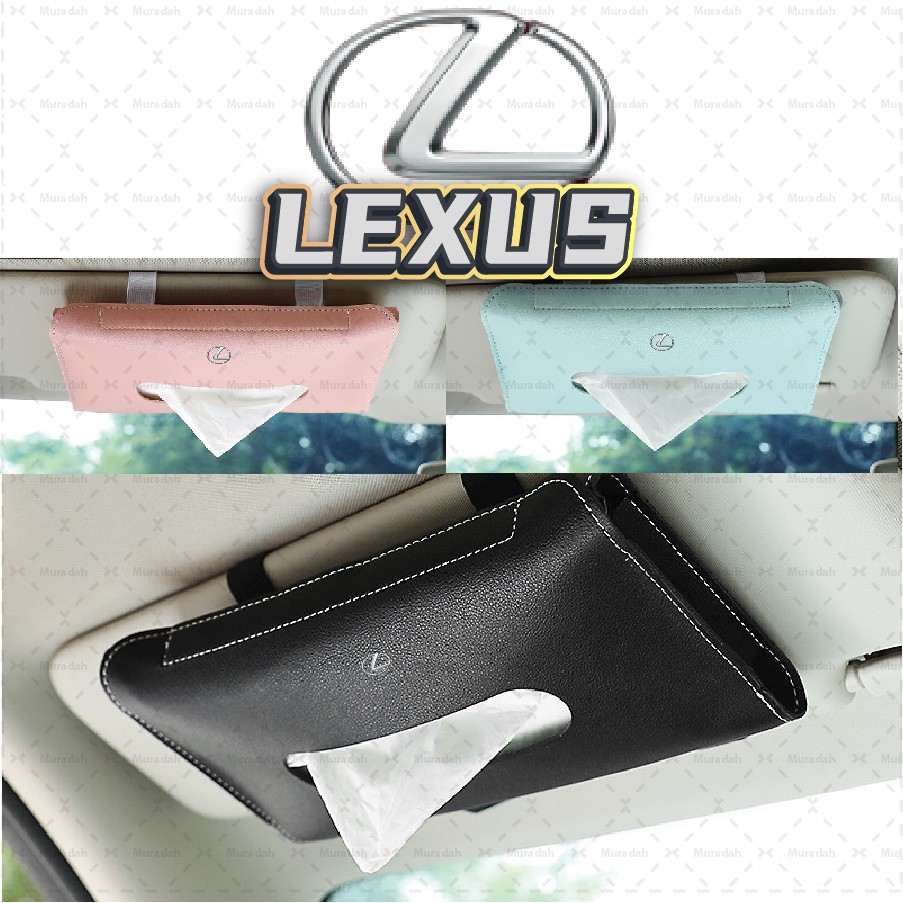 [ReadyStock]Lexus Car Tissue Box Holder Sun Visor Clip Kotak Kertas ...