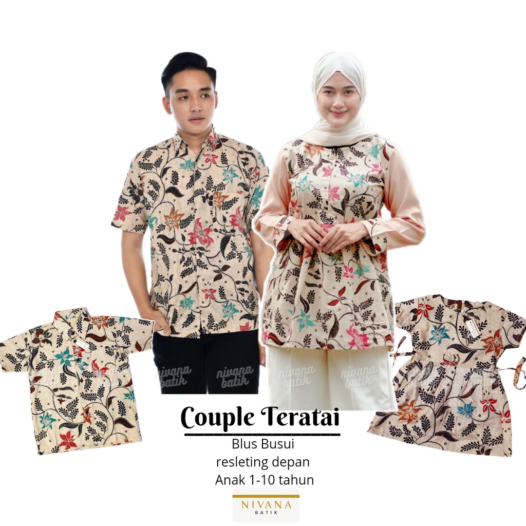Batik Couple Family Lotus Motif | Shopee Malaysia