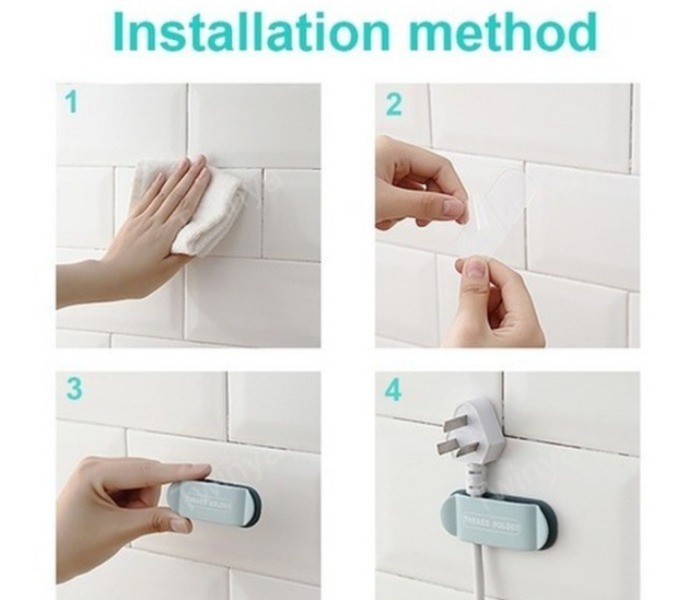 Self Adhesive Power Plug Hook Wire Holder USB HDMI Data Cable Hanger ...