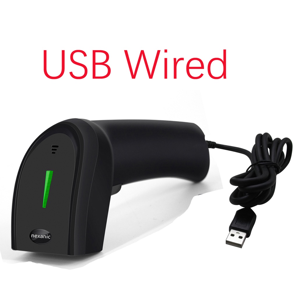 Nexanic Handheld Wireless 2.4Ghz Barcode Scanner USB Screen Mobile ...