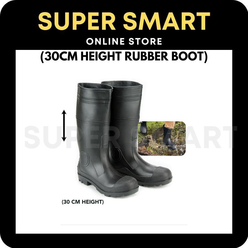 BLACK RUBBER BOOT ( KASUT GETAH HITAM) | Shopee Malaysia