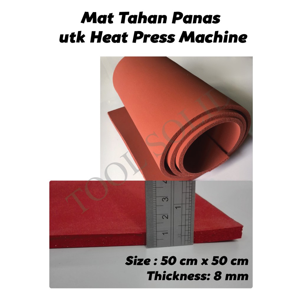 Heat Press Mat utk Heat Press Machine / Heat Press Pad Tahan Panas ( 50 ...