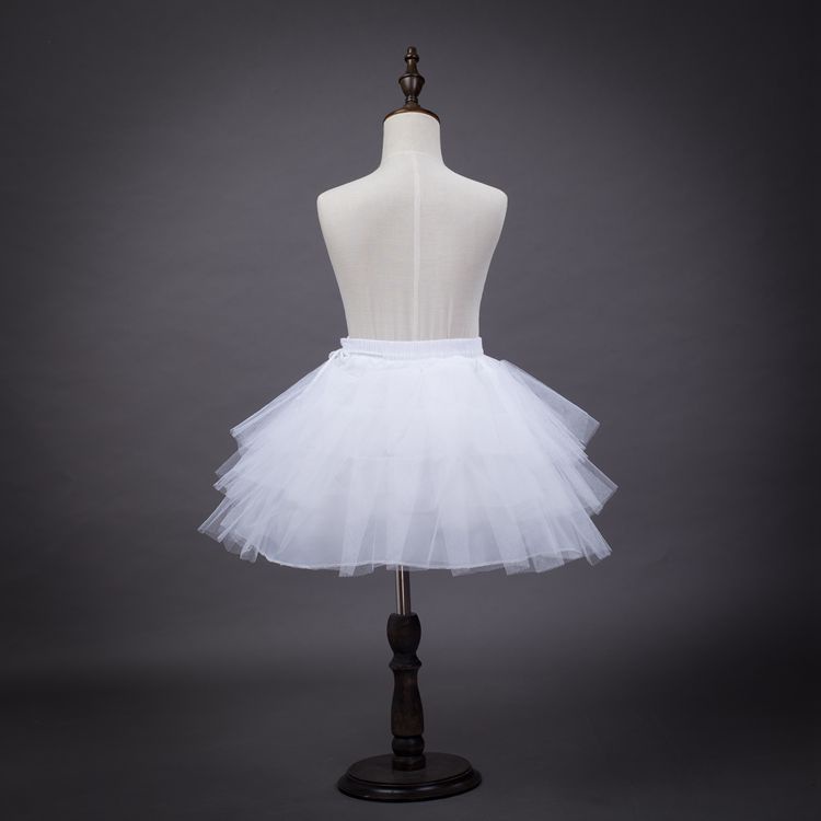 Petticoat Children 3 Layers Hoopless Short Petticoats Flower Girl Dress ...