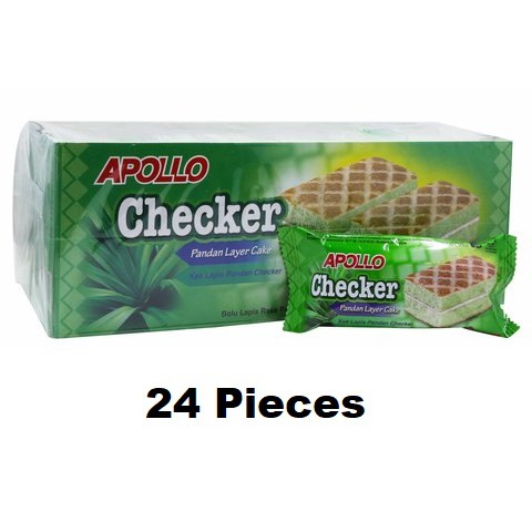 24 Pcs 9030 Apollo Checker Pandan Layer Cake HALAL (LOCAL READY STOCKS ...