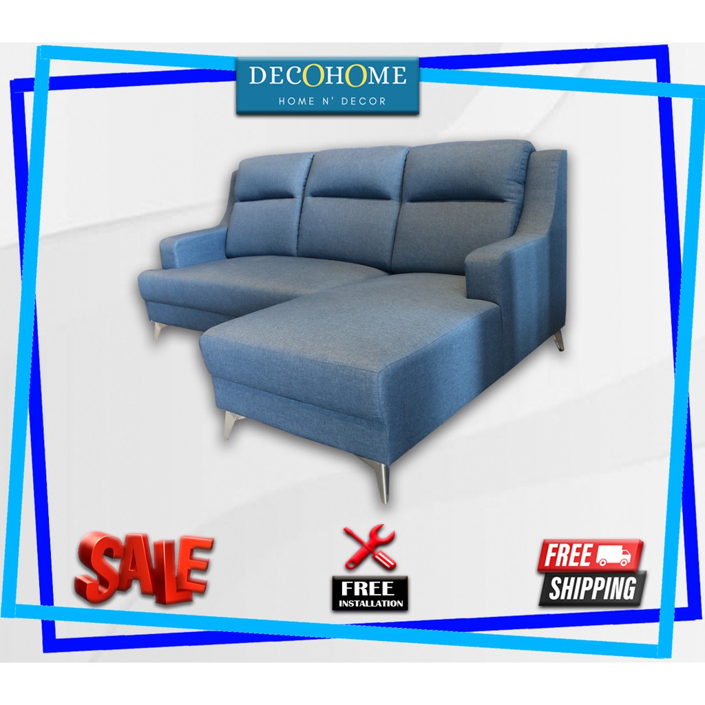 Waati Sofa 3 Seater L-Shape Fabric | Shopee Malaysia