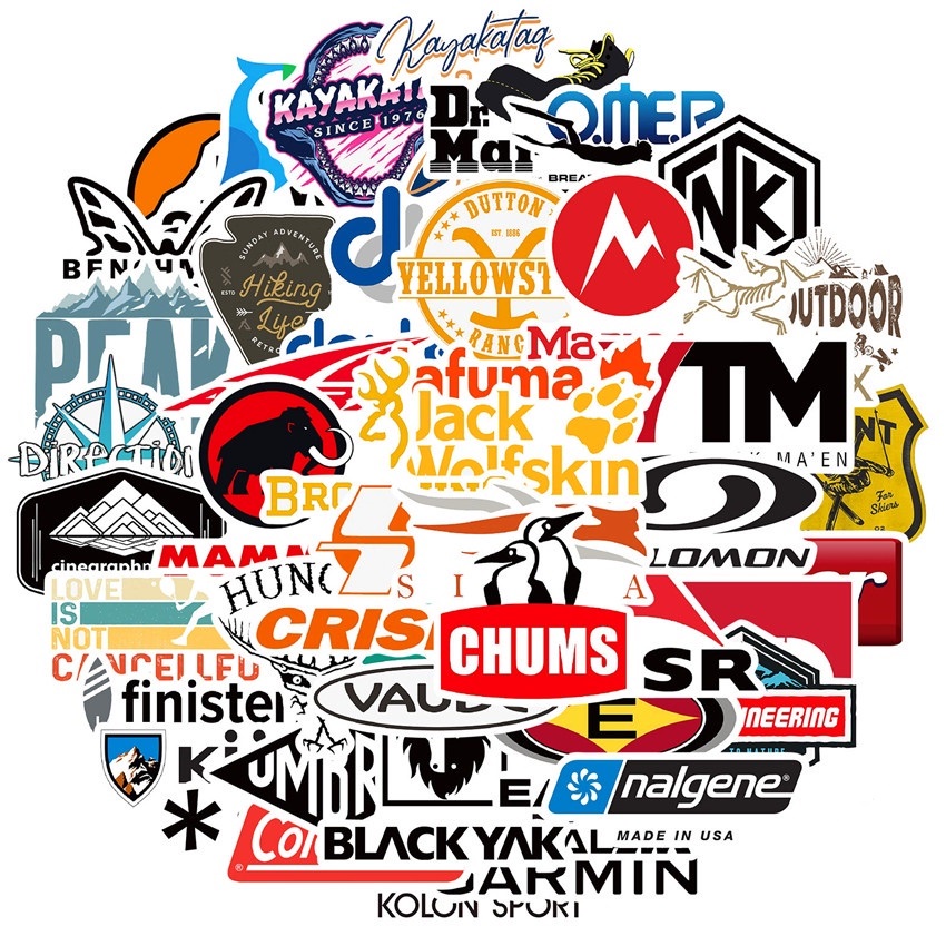 Outdoor Brand Sticker Pack (50pcs) | Shopee Malaysia