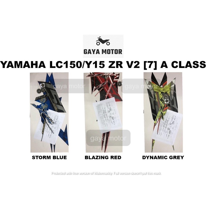 Yamaha LC150/Y15 ZR V2 (7) A Class Body Sticker | Shopee Malaysia