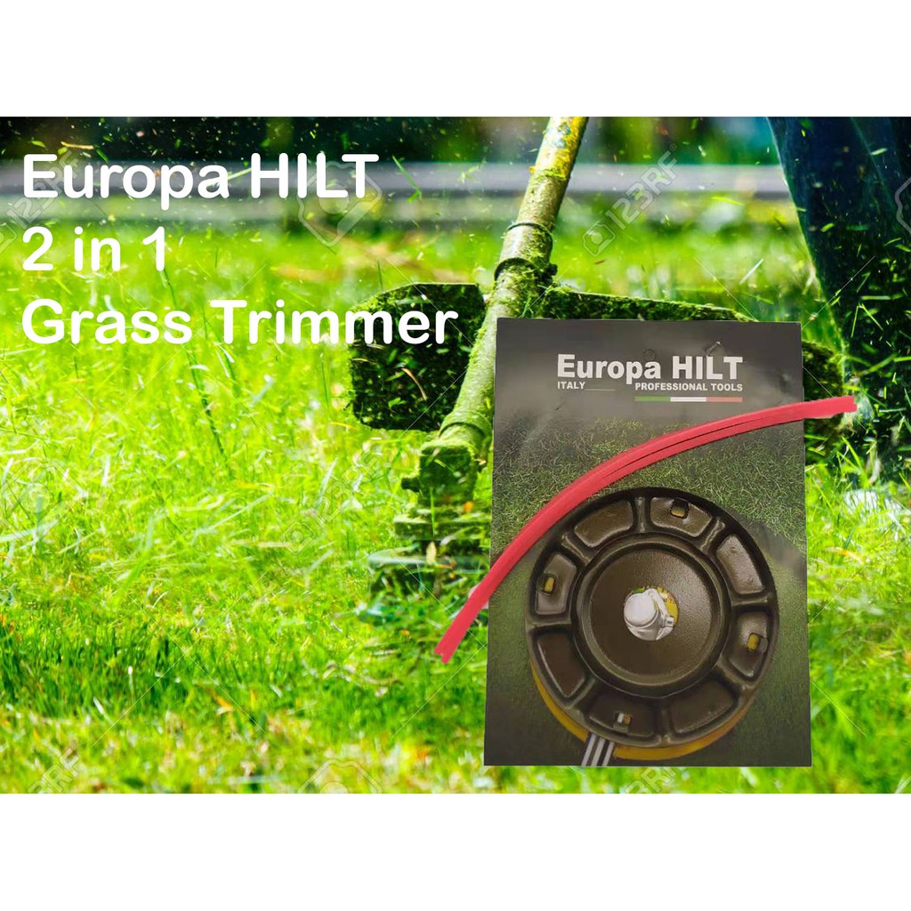 2IN1 EUROPA HILT GRASS TRIMMER NYLON STRING METAL ROUND PLATE FOR BRUSH ...