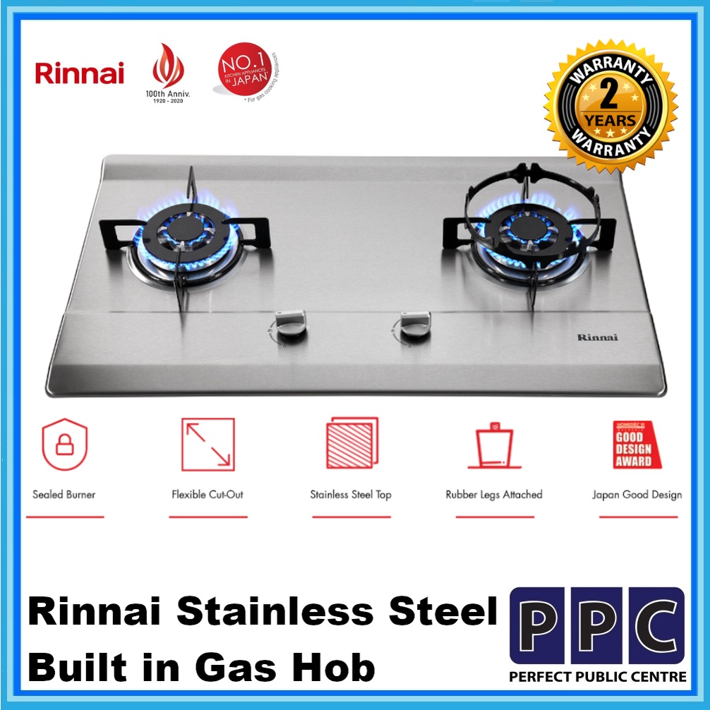 Rinnai Stainless Steel Built in Gas Hob RB-712N-S RB712N RB-713N-S RB713N | Shopee Malaysia