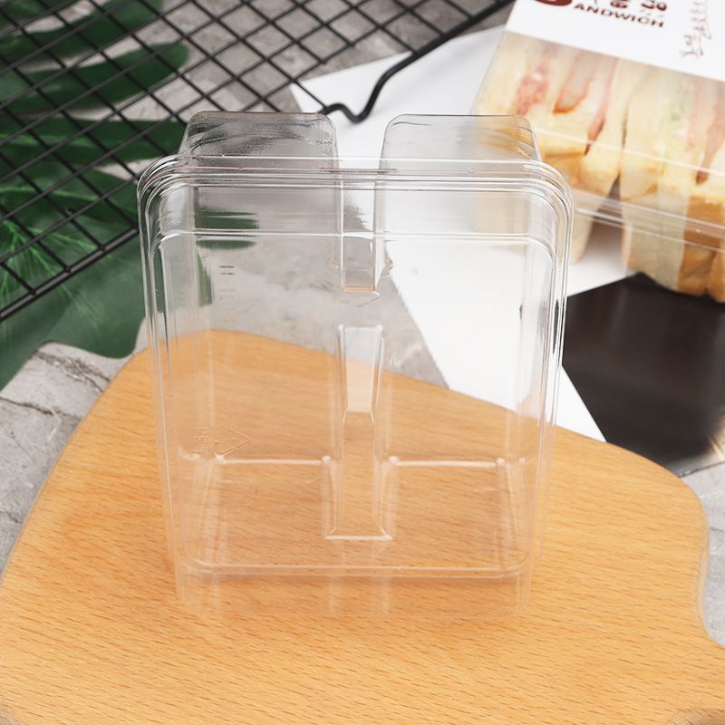 Sandwich box Transparent Clear Food Packing Box Bento Box Bekas Kek ...