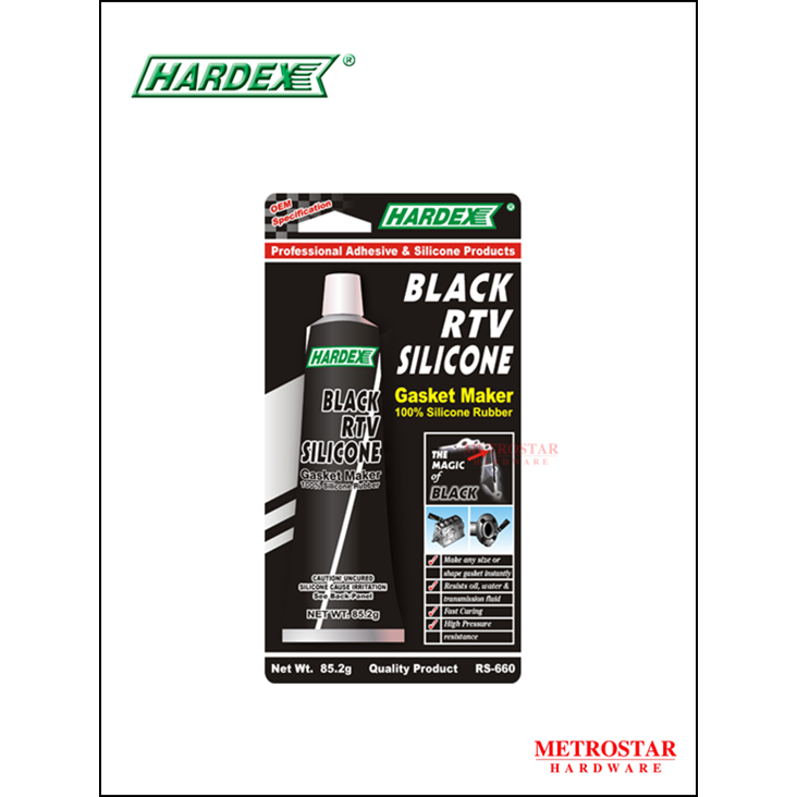 Hardex Black RTV Silicone Gasket Maker 100% Silicone Rubber | Shopee ...