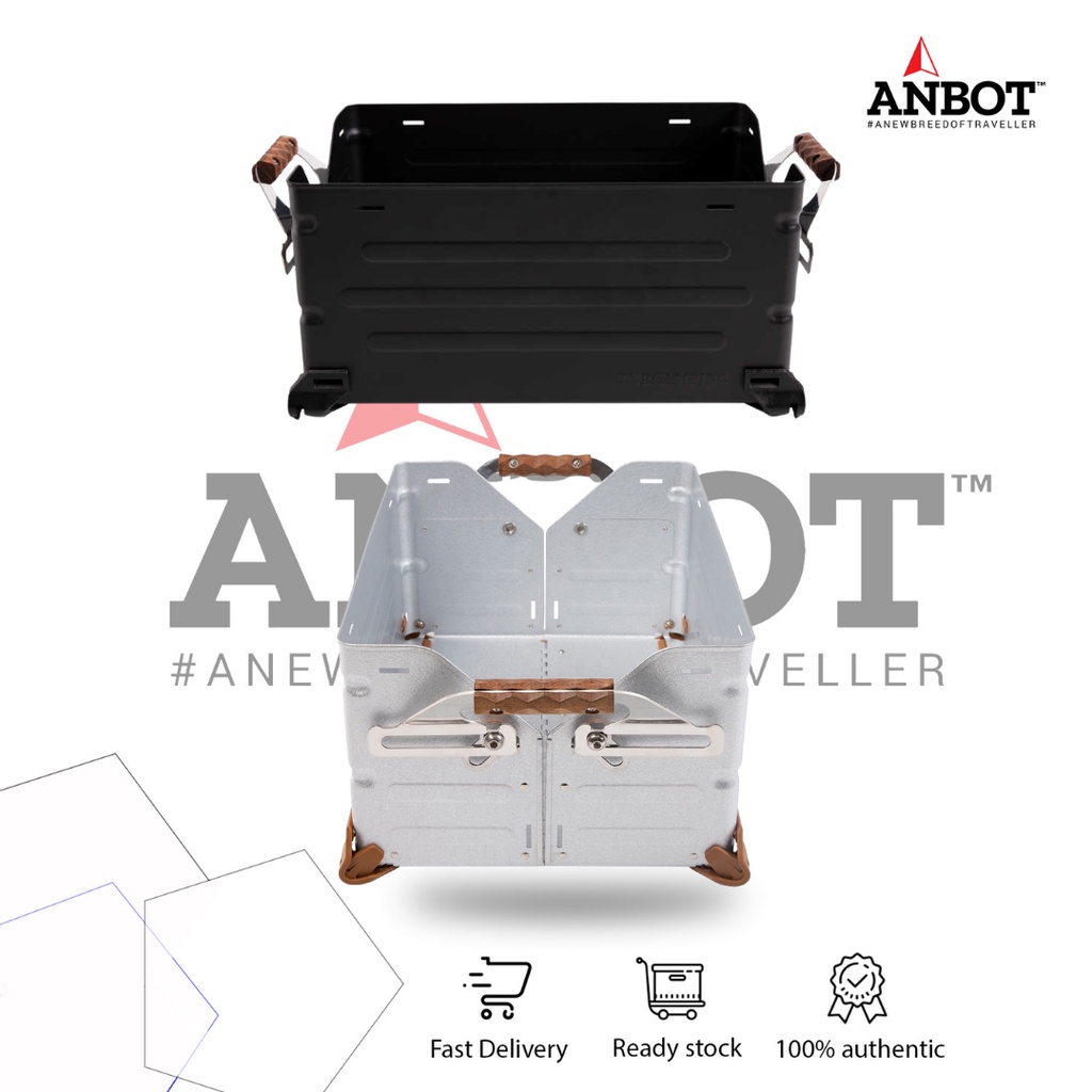 TNR Camping Storage Box - Family Camping Steel Portable Folding ...