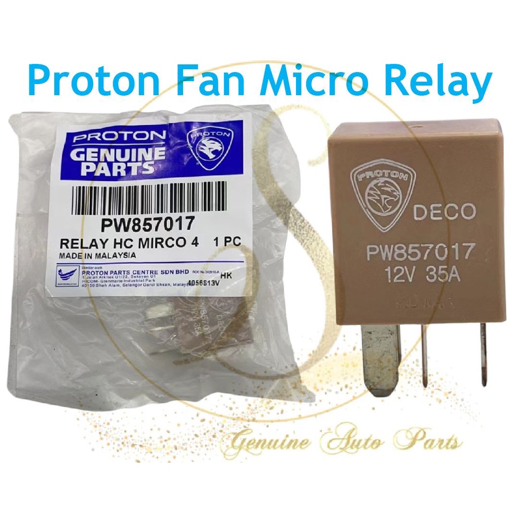 (100% ORIGINAL) Proton Suprima Exora Preve 35A 4 PIN Fan Micro Relay ...
