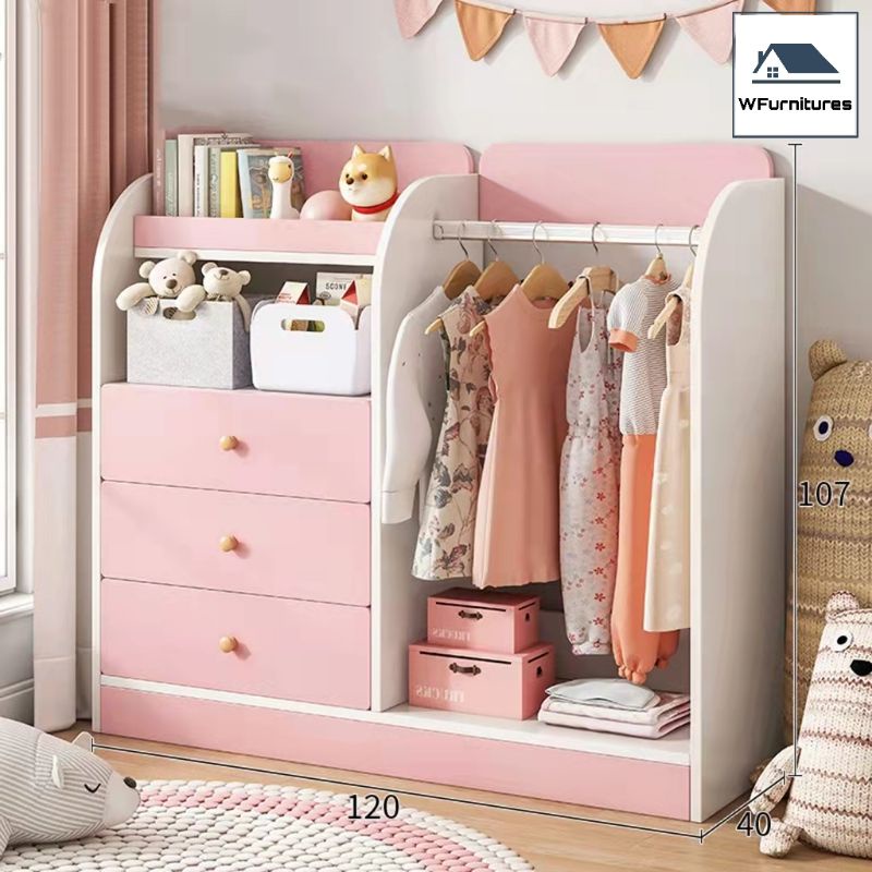 Child Wardrobe Clothes Cabinet Storage Multi-storage Cabinet ...
