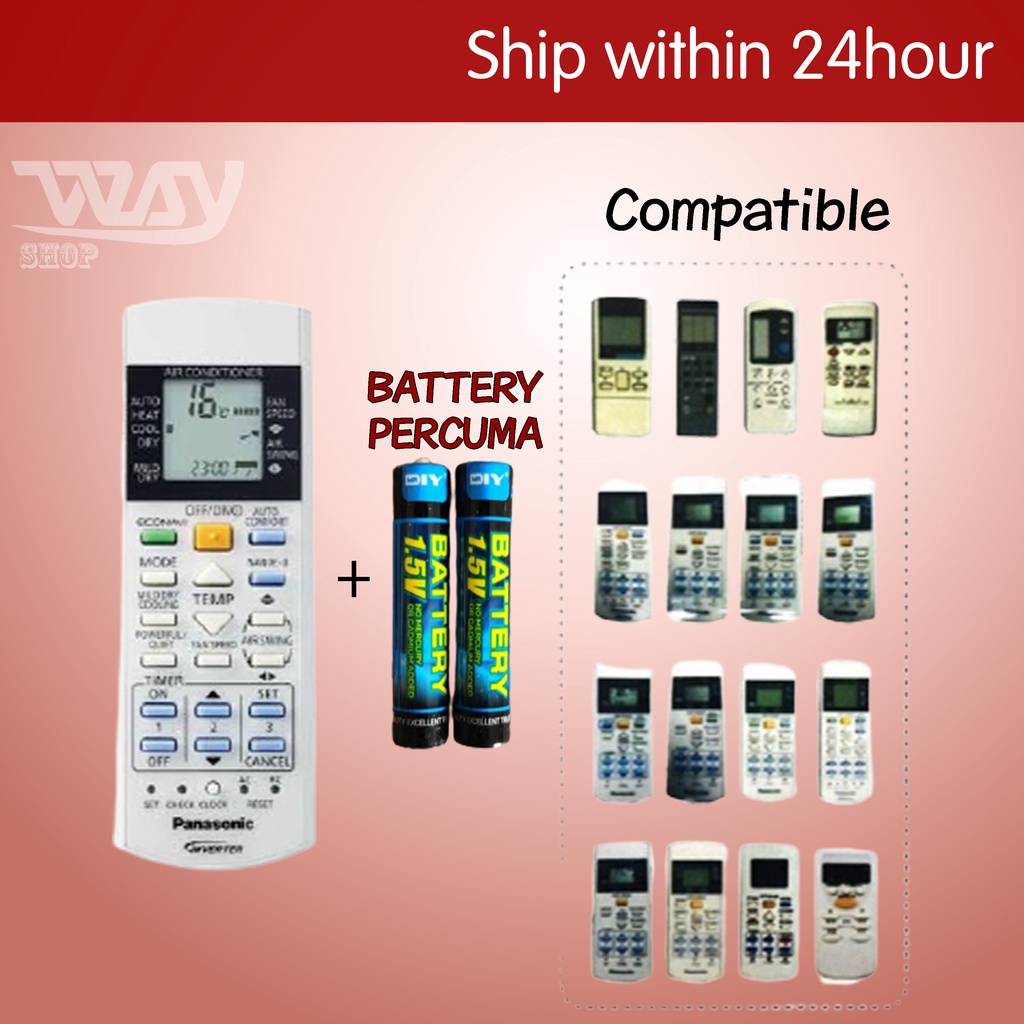 Panasonic Inverter Air Conditional Remote Control ECONAVI Air ...