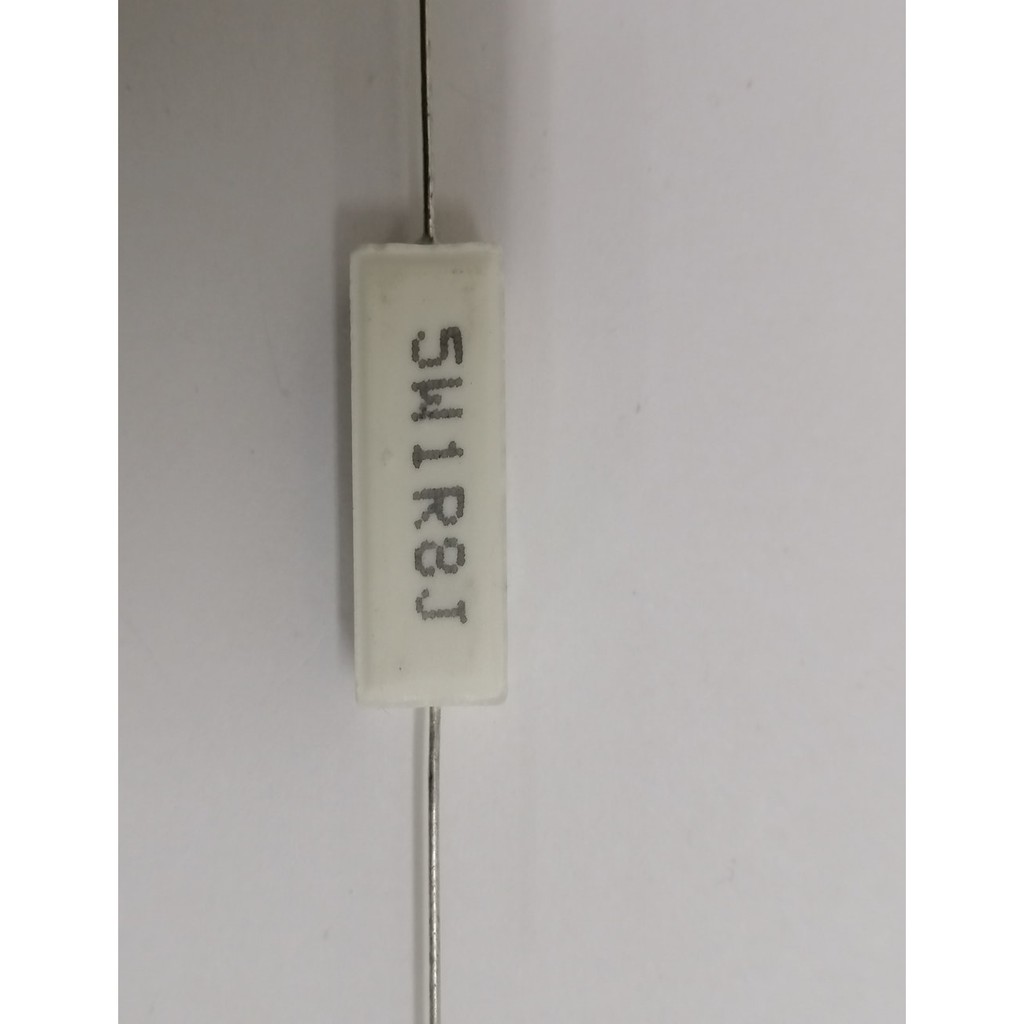 2 PCS 1.8R ±5% 5W, Axial Lead Through Hole Wirewound Cement Resistor ...