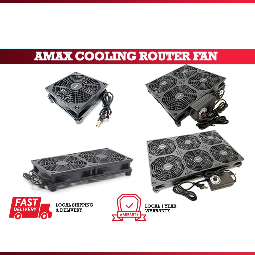 (READY STOCK) USB Dual Cooling Fan 5V Powered 120mm for Router Modem TV ...