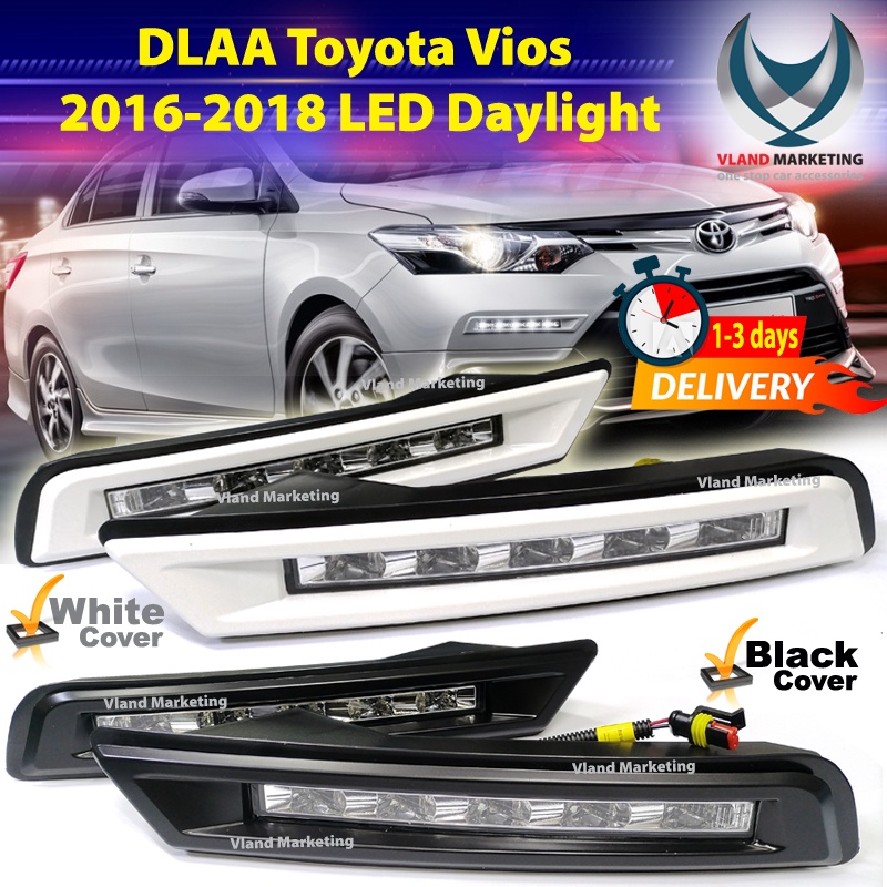 Toyota Vios 2016 2017 2018 Front Bumper DRL LED Day light Lamp DayLight ...