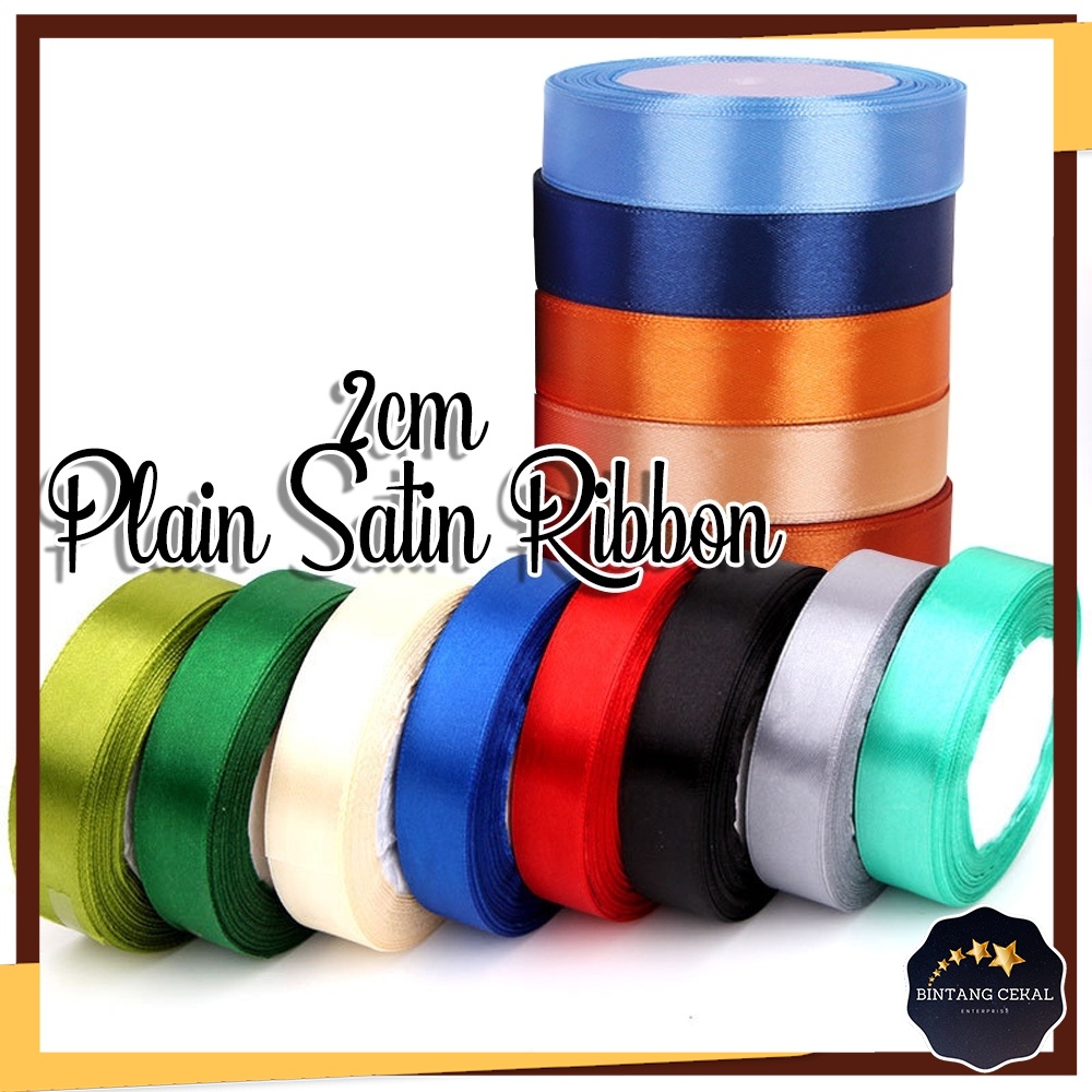 BC 22CM Satin Ribbon Organza Gift Wrap Wedding Ribben Pembalut Hadiah ...