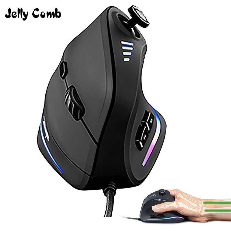 jomaa Wired Gaming Mouse with 5 D Rocker Ergonomic Mouse with 10000 DPI ...