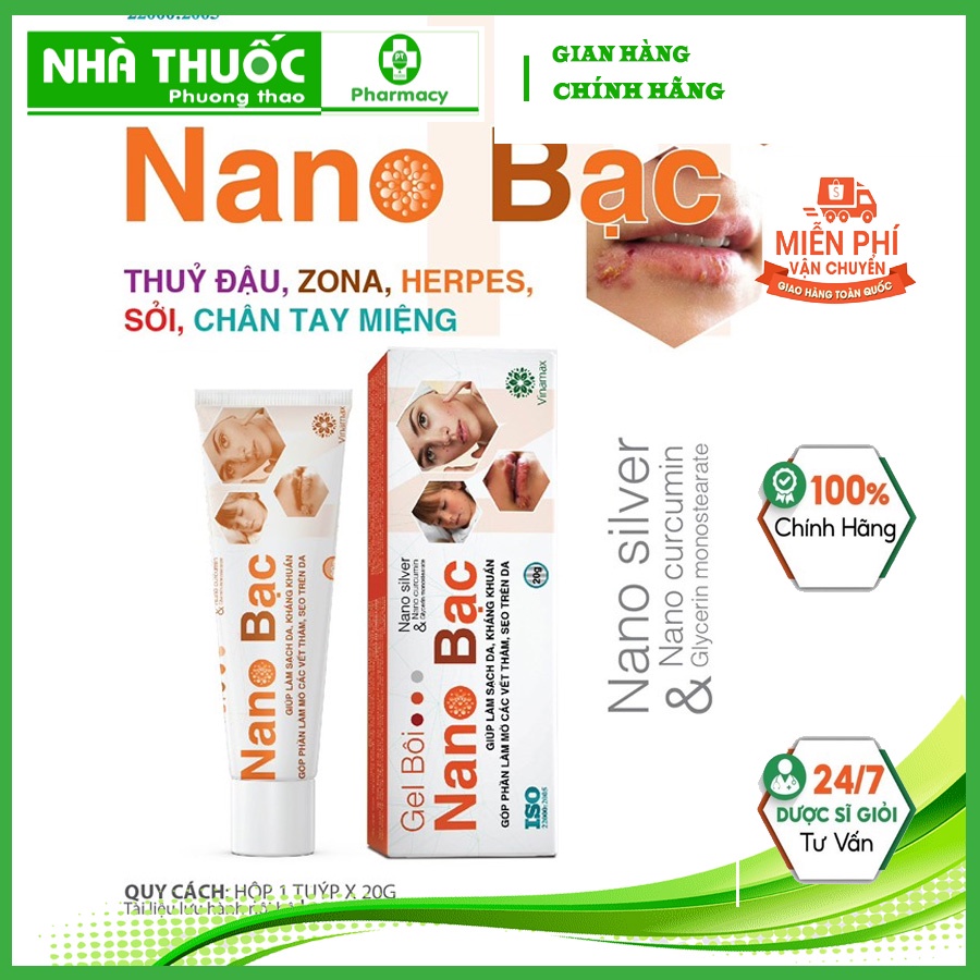 Nano Silver Topical Gel Tube 20G - Helps Cleanse Skin, Antibacterial to ...