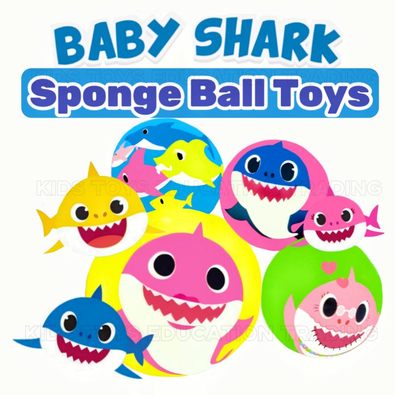 💥NEW🇲🇾 READY STOCK🇲🇾BABY SHARK SPONGE BALL KIDS BABY PLAY TOYS PARTY ...
