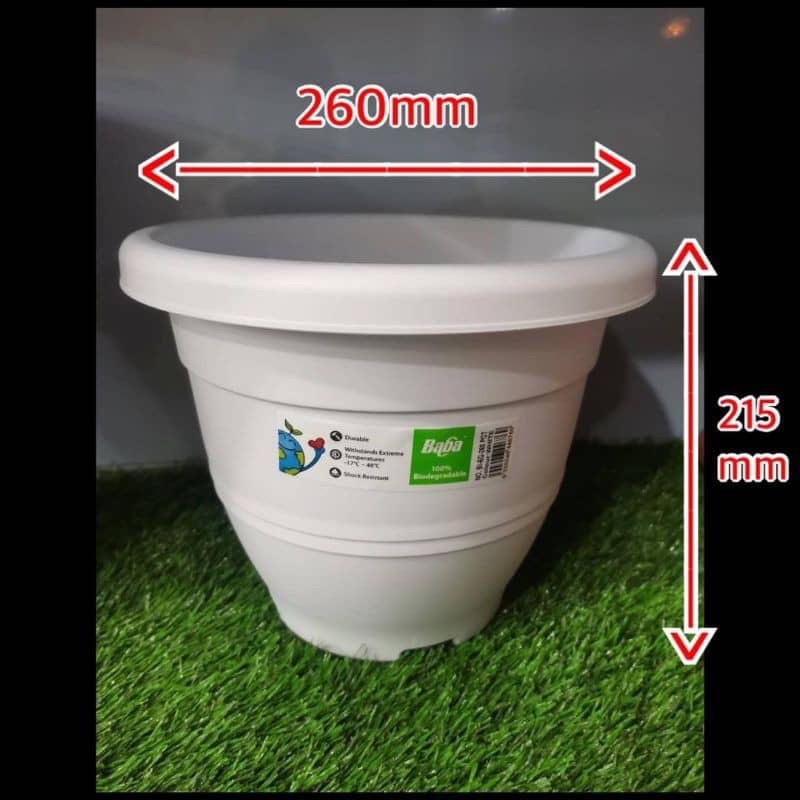 Pasu Bunga Plastic Pot Baba EG-260,310,392(White) | Shopee Malaysia