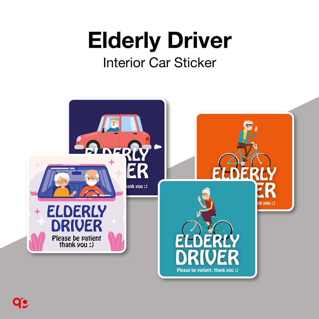 Elderly Driver Car Sticker - for Windscreen | Shopee Malaysia
