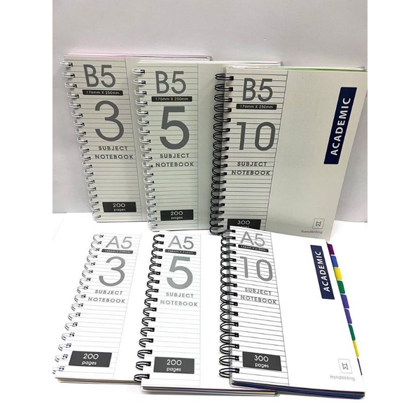 HandWriting A5/B5 Wire-O Subject Note Book 200pages/300pages | Shopee ...