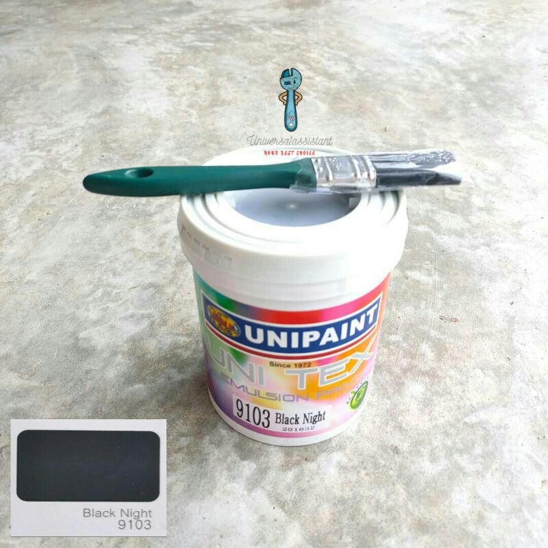 【1set】UNIPAINT White & Black Night Cat Dinding+Berus | Colour Wall ...