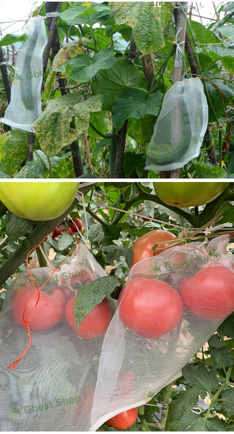 Insect Net Fruit Wrapping Protection Bag Cover Mesh Pouch Nylon Garden ...