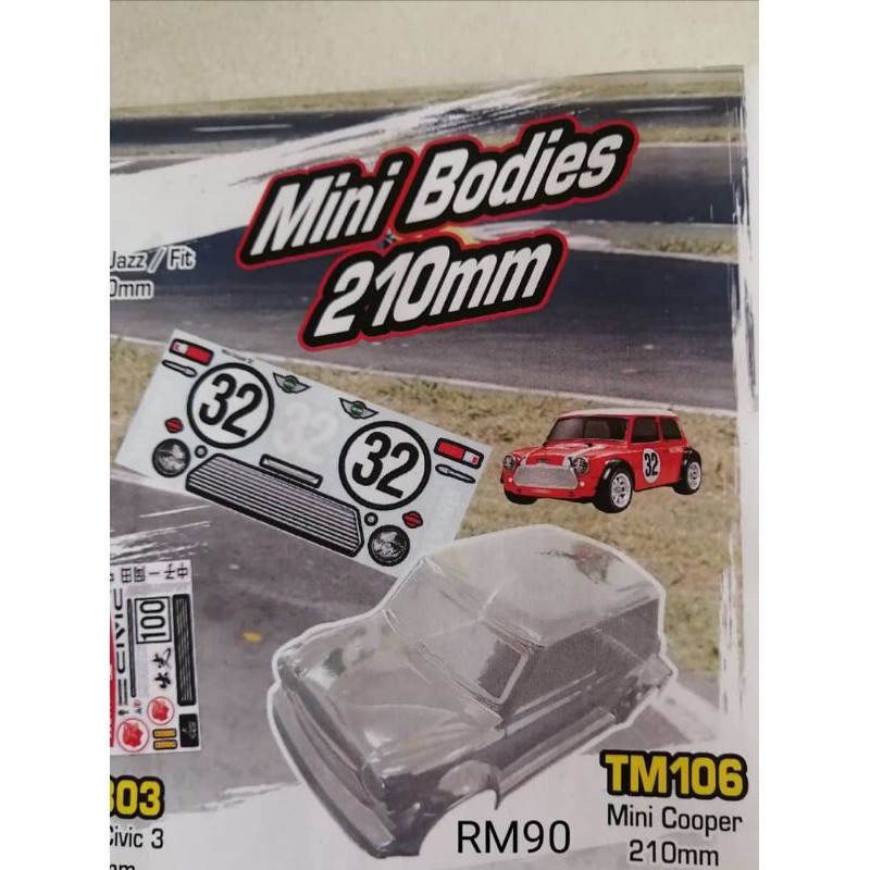 TEAM C 1/10 MINI COOPER BODY 210mm& 225mm (TM205) | Shopee Malaysia