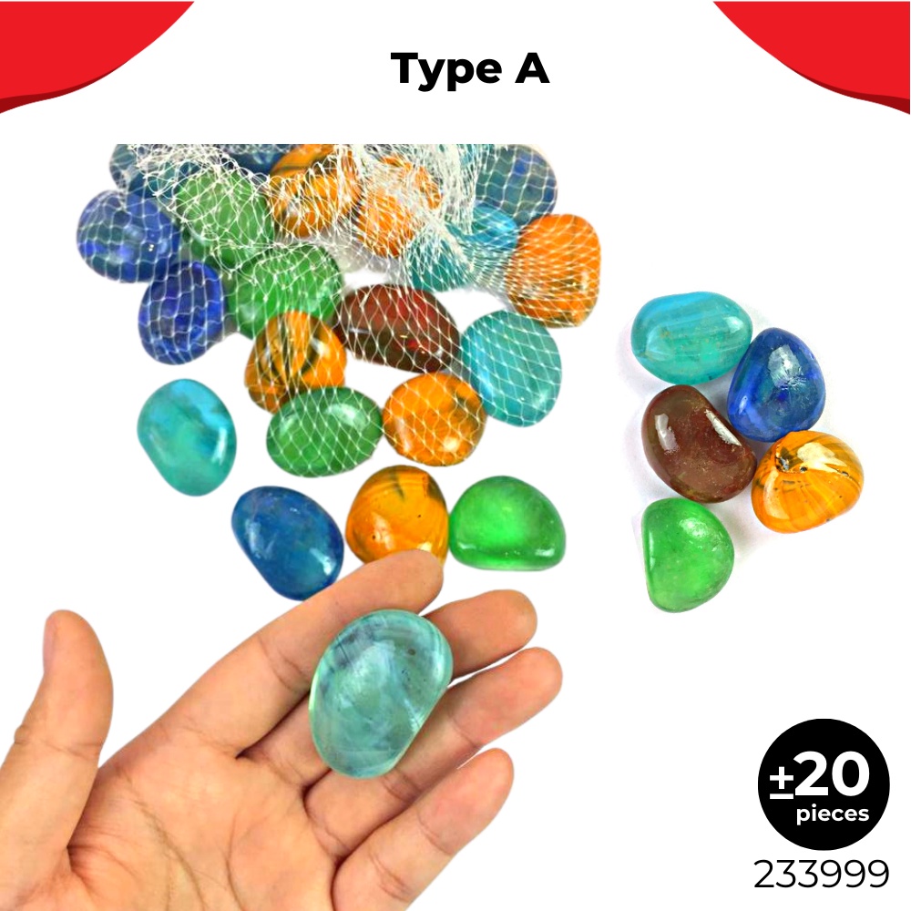 SUPERSAVE Guli Congkak Glass Crystal Sesame Marbles Guli Aquarium ...